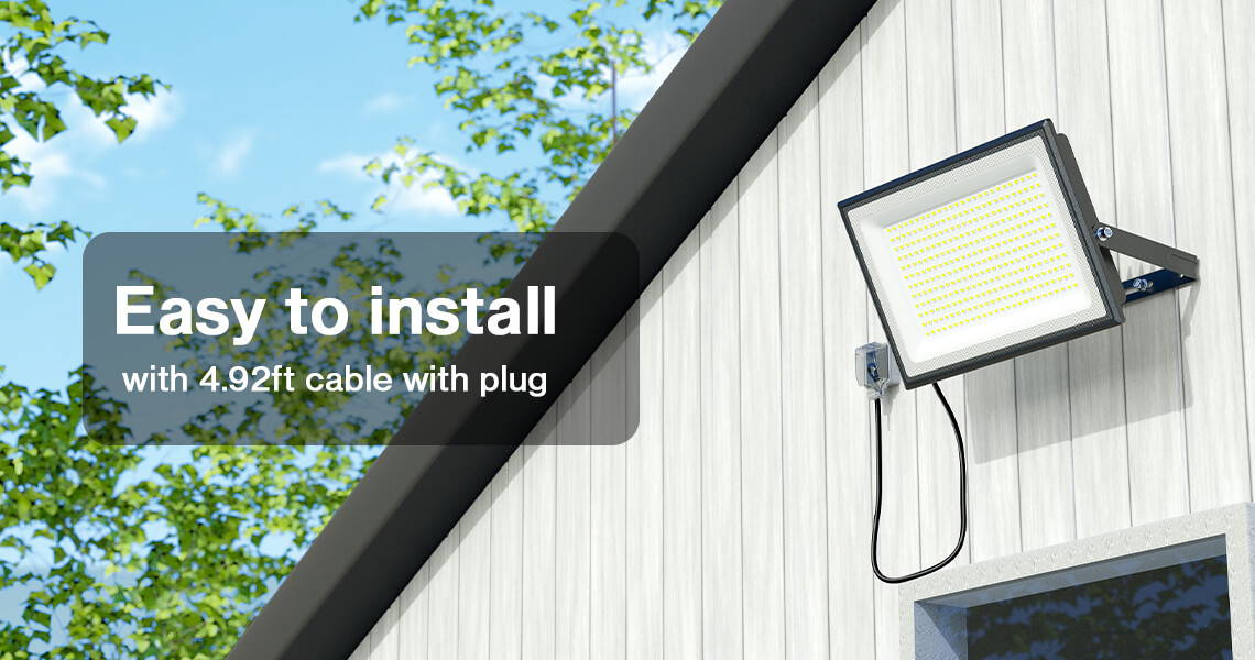 Best High Power 300W Outdoor Plug In LED Flood Light - OLAFUS